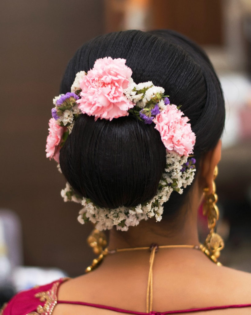 Top 15 Floral Bun Hairstyles for Brides this Wedding Season - K4 Fashion
