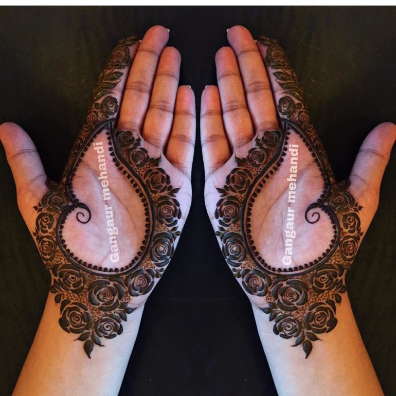 Rajasthani full hand mehndi designs for Gangaur Festival - K4 Fashion