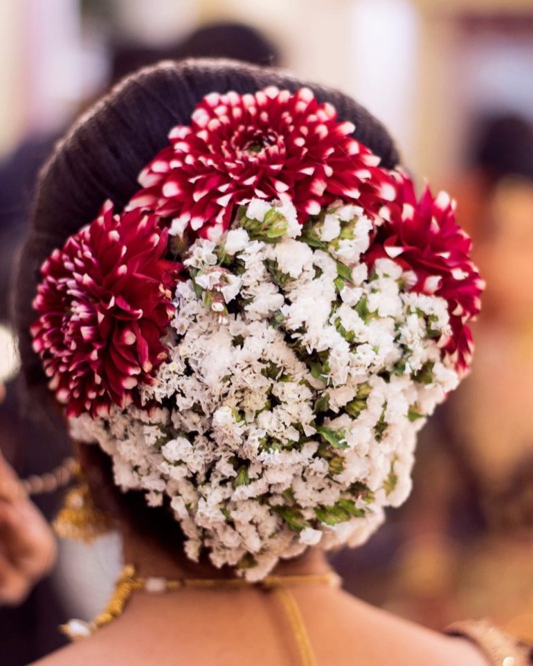 Top 15 Floral Bun Hairstyles for Brides this Wedding Season - K4 Fashion