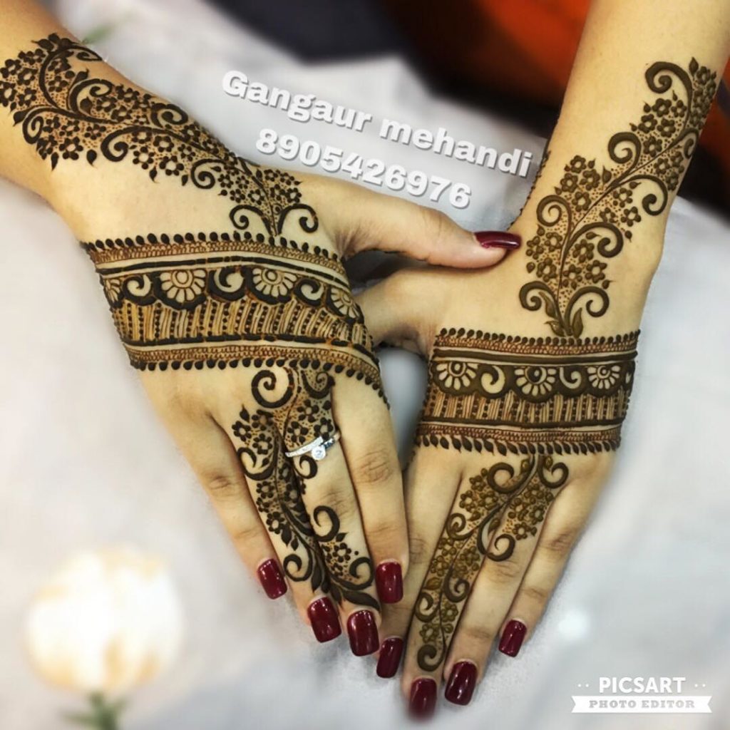 Rajasthani full hand mehndi designs for Gangaur Festival - K4 Fashion