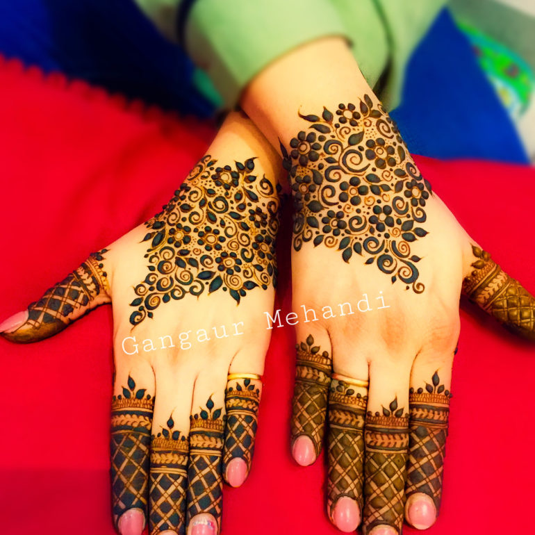 Rajasthani full hand mehndi designs for Gangaur Festival - K4 Fashion
