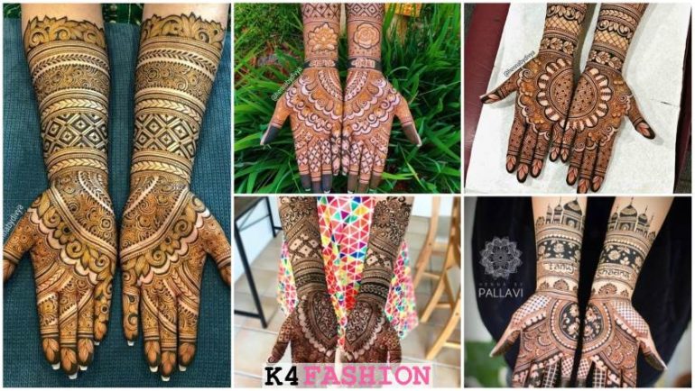 Symmetrical Bridal Full Hand Mehndi Designs - K4 Fashion