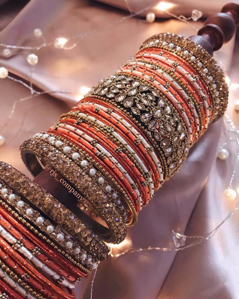 Heavy Metal Bridal Bangle Designs - Wedding Jewellery - K4 Fashion