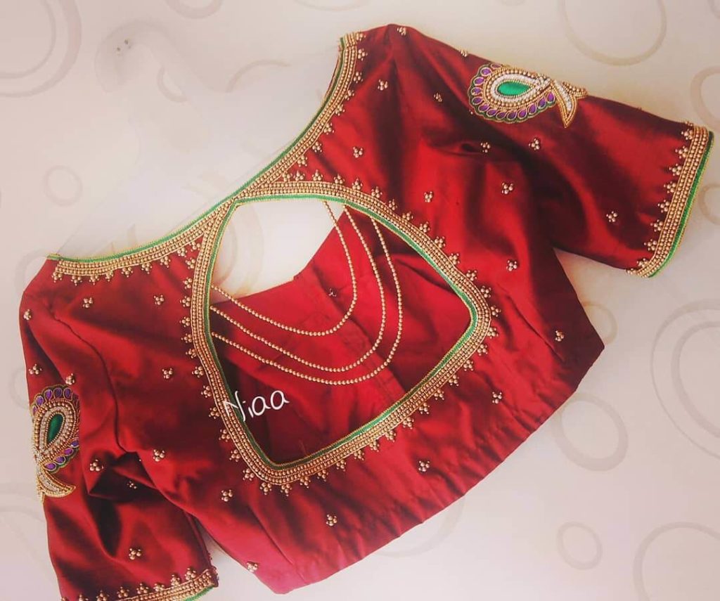 Wedding Maggam Work Blouse Back Designs for Sarees - K4 Fashion