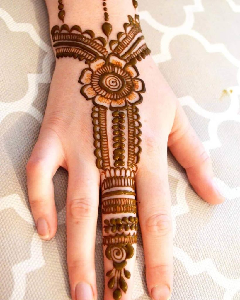 50 Simple One Finger Mehndi Designs - K4 Fashion