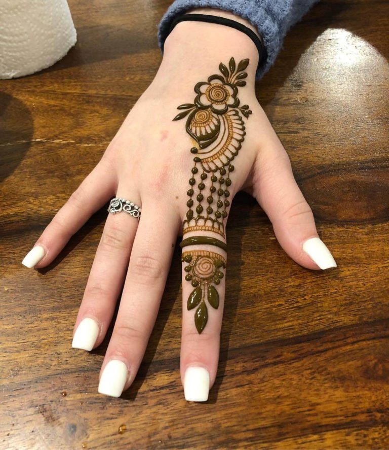 50 Simple One Finger Mehndi Designs - K4 Fashion