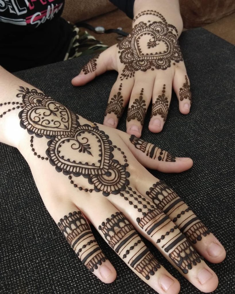Valentine Day Special Heart Mehndi Designs - K4 Fashion