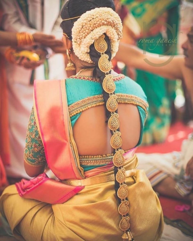 South Indian Real Bride Designer Blouse Designs - K4 Fashion