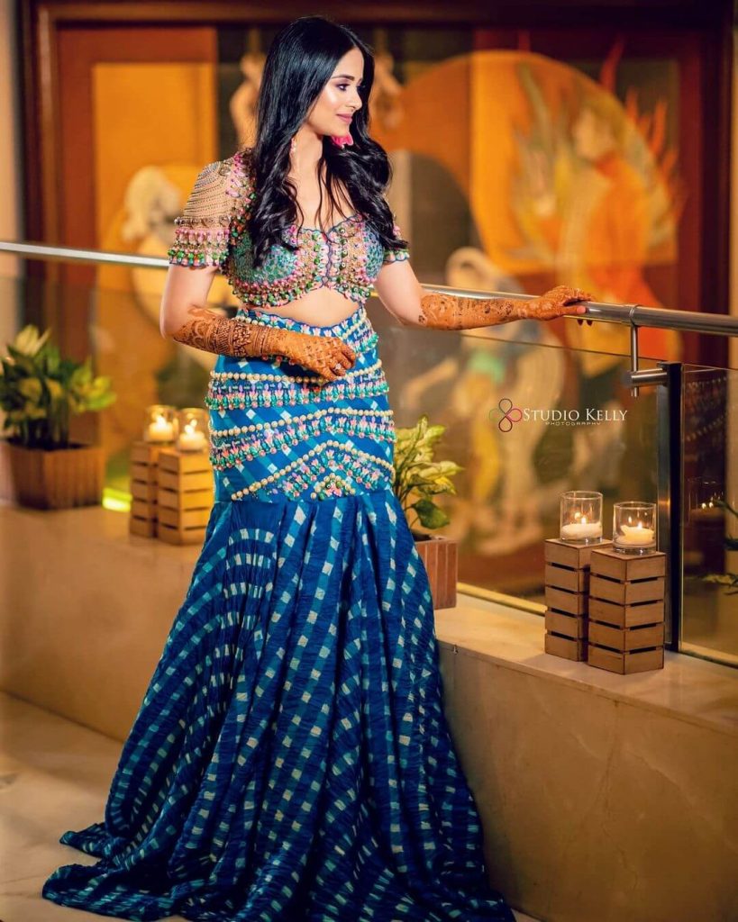 Blue Lehenga Designs for Bride and Bridemaids - K4 Fashion