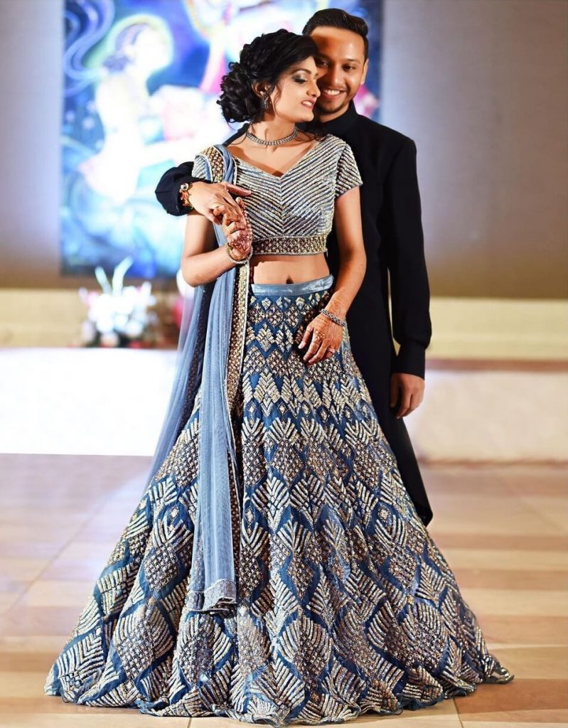 Blue Lehenga Designs for Bride and Bridemaids - K4 Fashion