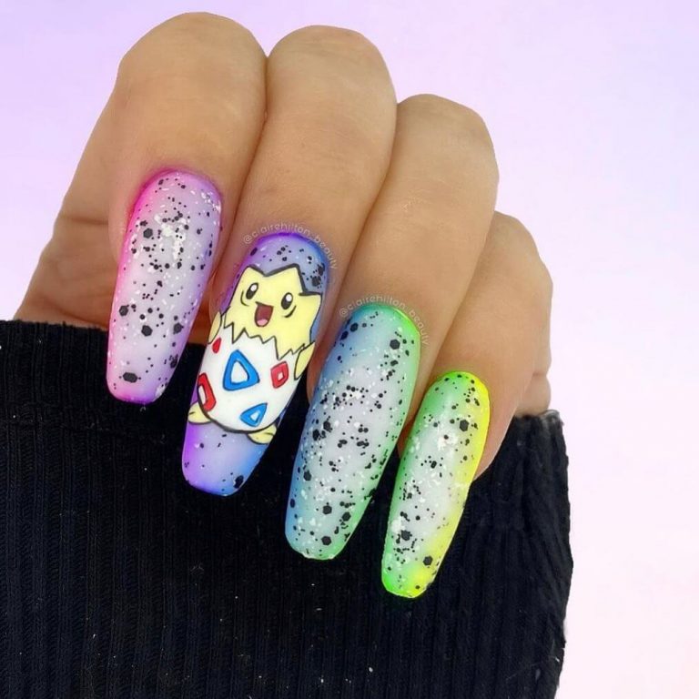 Pikachu And Pokemon Nail Art Designs - K4 Fashion