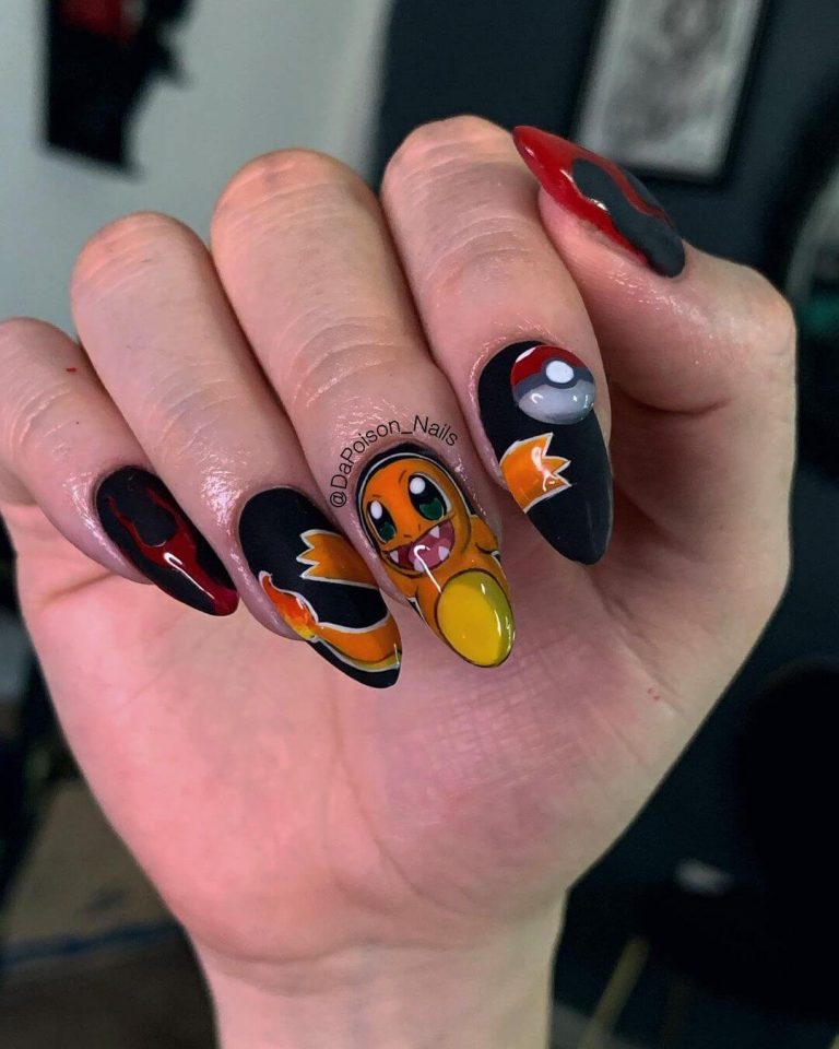 Pikachu And Pokemon Nail Art Designs - K4 Fashion