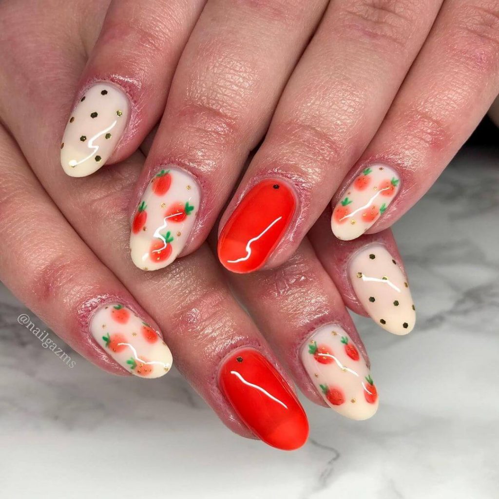 Strawberry Nail Art Designs for Summer - K4 Fashion