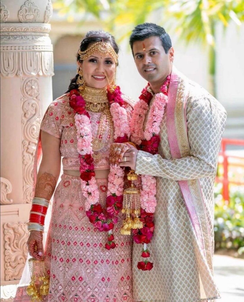 Peach Colour Flower Wedding Jaimala Designs - K4 Fashion