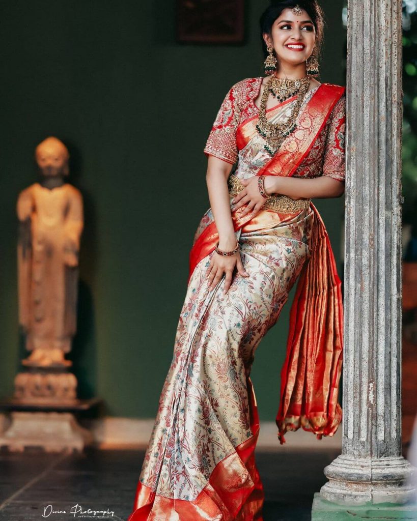 South Indian Wedding Saree for Traditional Bride - K4 Fashion