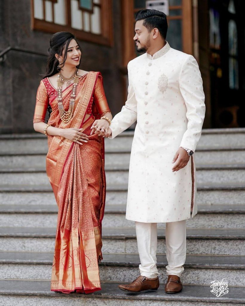 South Indian Wedding Saree for Traditional Bride - K4 Fashion