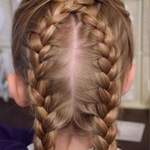 crossed-french-braids-school-day-hairstyles-for-long-hair - K4 Fashion