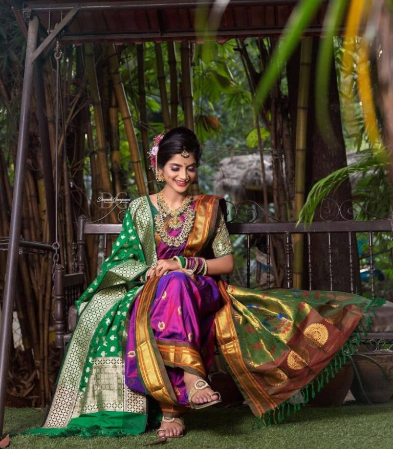 Marathi Bridal Nauvari Saree Designs - K4 Fashion