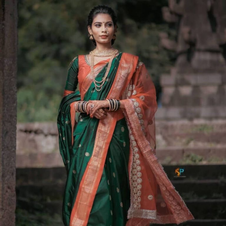 Marathi Bridal Nauvari Saree Designs - K4 Fashion