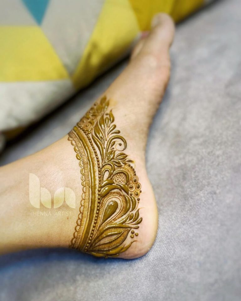 Chain Anklet Mehndi Designs - K4 Fashion