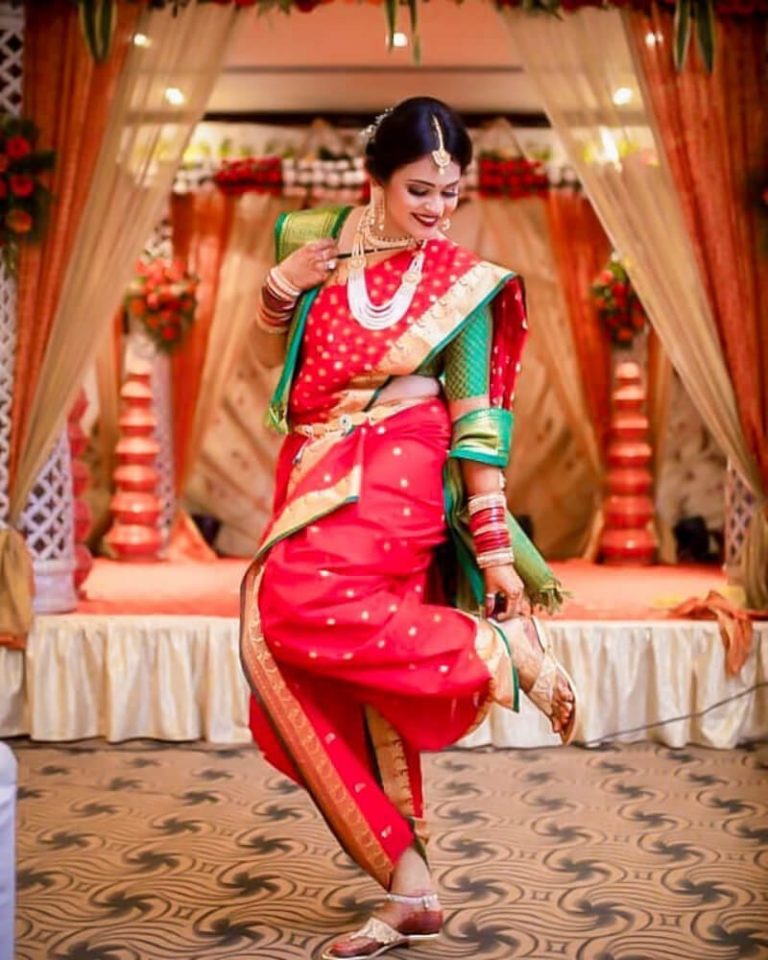 Marathi Bridal Nauvari Saree Designs - K4 Fashion