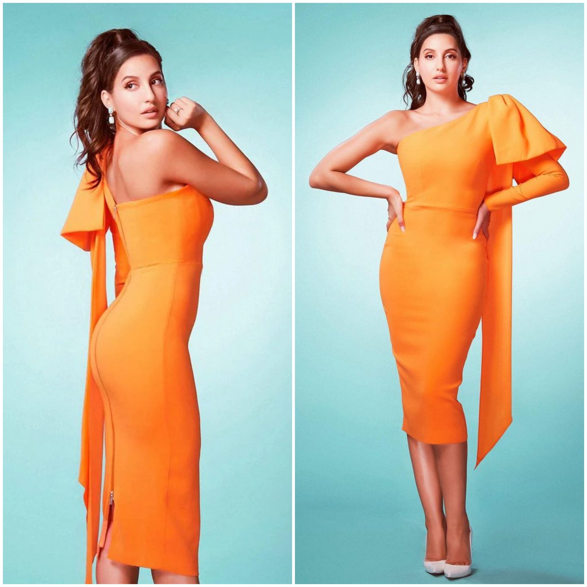 Orange Bodycon Dresses Worn by Bollywood Actresses - K4 Fashion