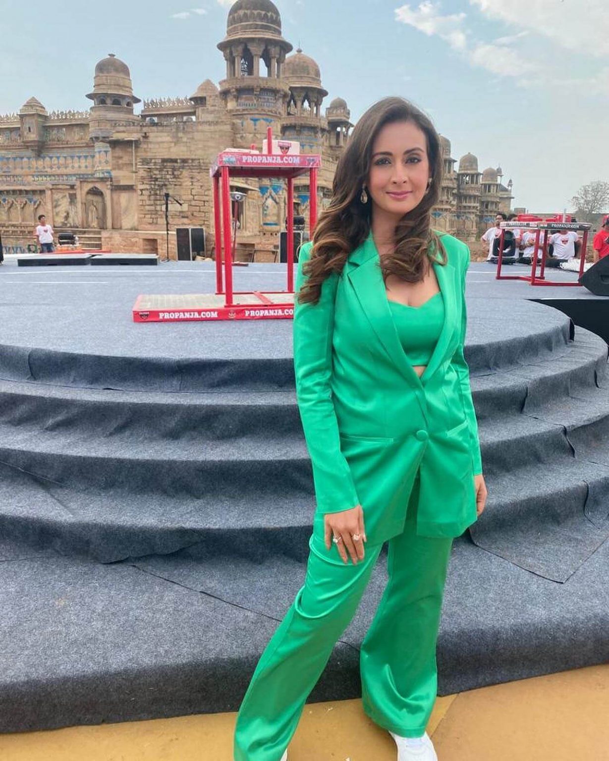 indian-actor-preeti-in-a-green-suit - K4 Fashion