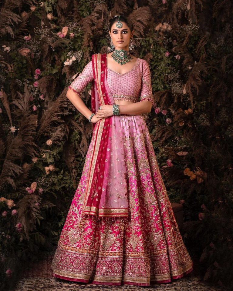 Beautiful Pink Bridal Lehenga Designs For Indian Wedding - K4 Fashion