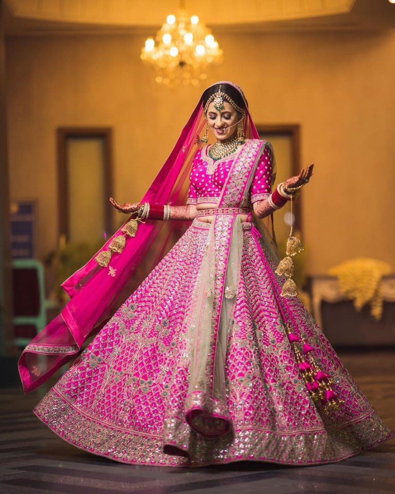 Beautiful Pink Bridal Lehenga Designs For Indian Wedding - K4 Fashion