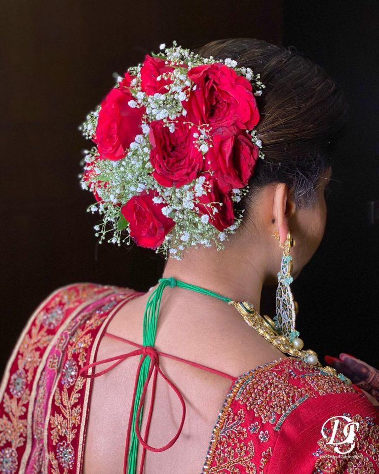 Bridal Floral Bun Hairstyles And Ideas For Your Big Day - K4 Fashion