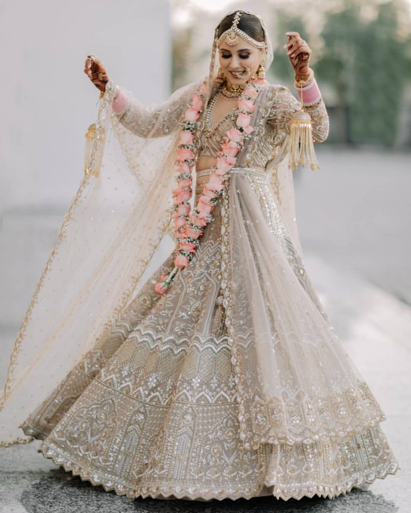 Simple Neutral Tone Bridal Lehenga Designs That Are Trending - K4 Fashion