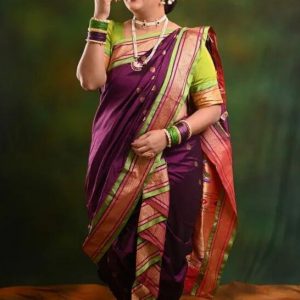 Apurva-Nemlekar-Slaying-In-Typical-Maharastrian-Look-in-Purple-&-Green ...