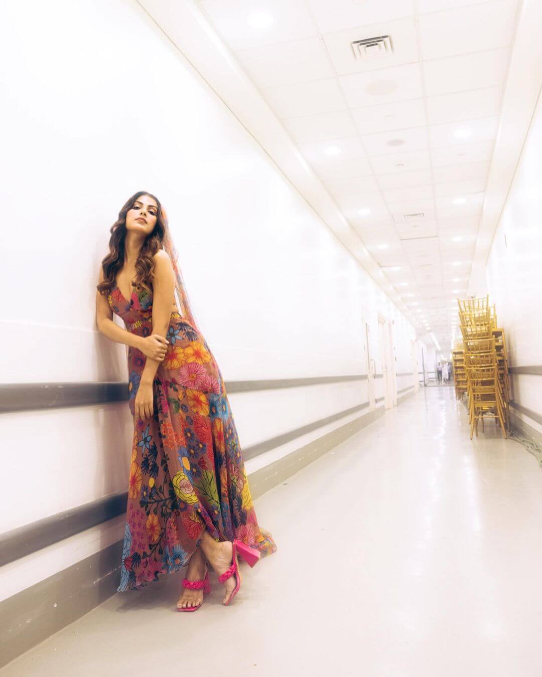 rhea-chakraborty-muddy-peach-jumpsuit-with-dupatta - K4 Fashion
