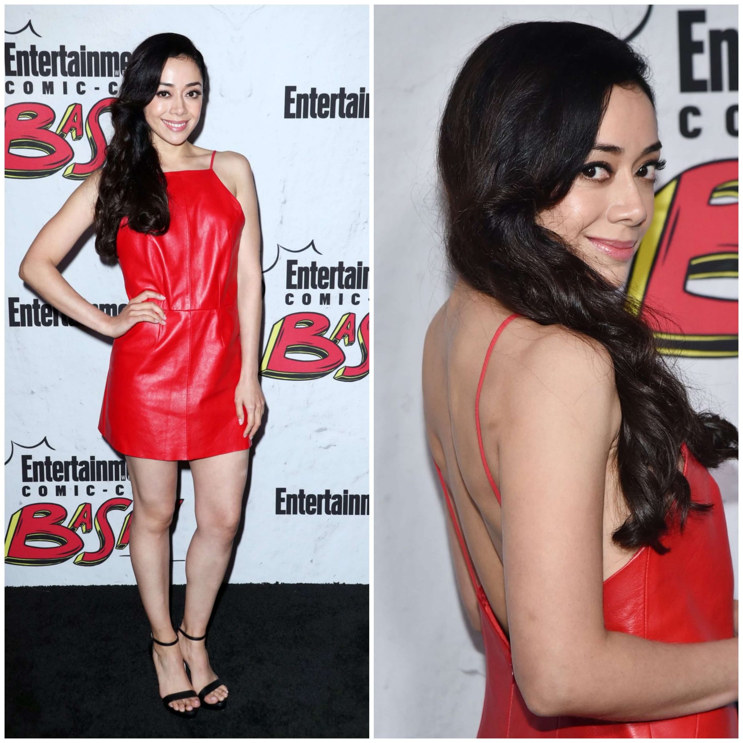 Aimee Garcia – In A Red Leather Short Dress - EW Party at San Diego ...