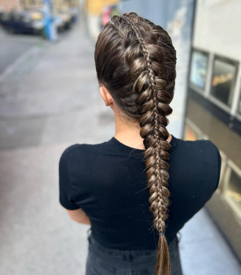 Chain Braids Middle Knotted Hairstyle - K4 Fashion