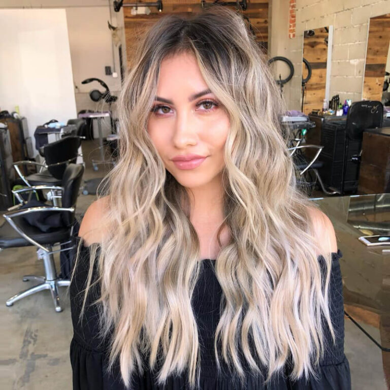 Easy Blonde Texture Wavy Long Hairstyle - K4 Fashion
