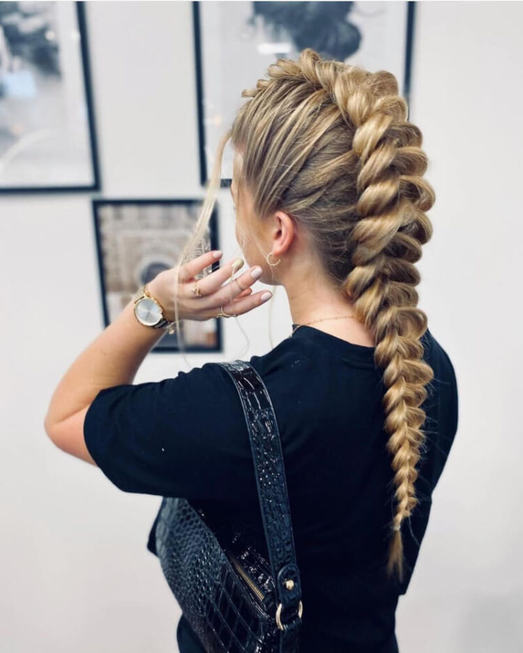 Thick Knotted Fishtail Hairstyle - K4 Fashion
